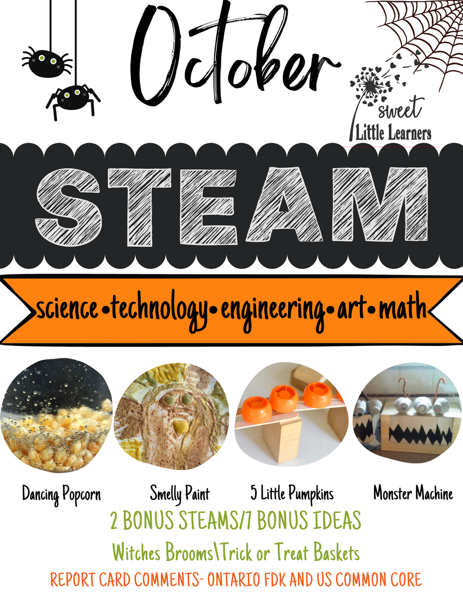 October STEAM Activities for Kindergarten: Lesson Plans & Report Card ...