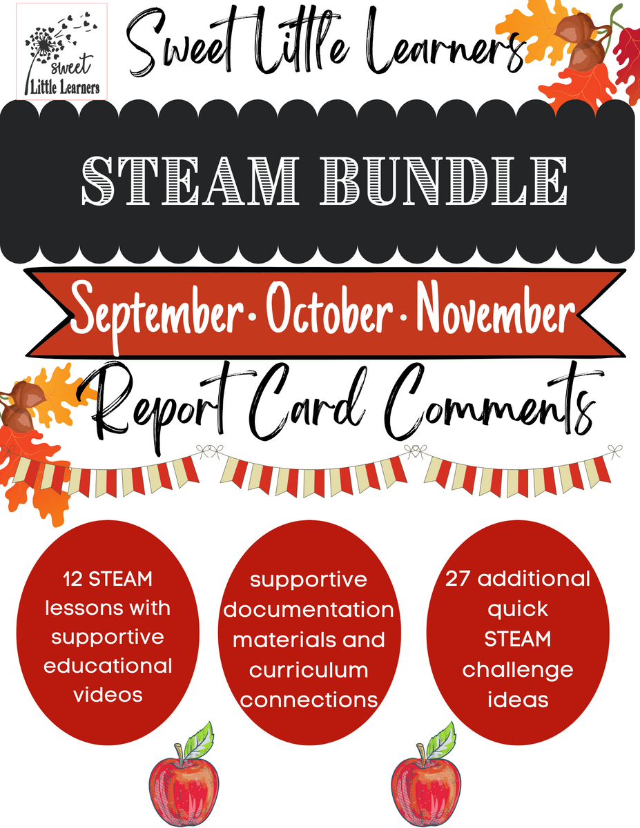STEAM Fall Package Activities- September, October, November/ Kindergar ...