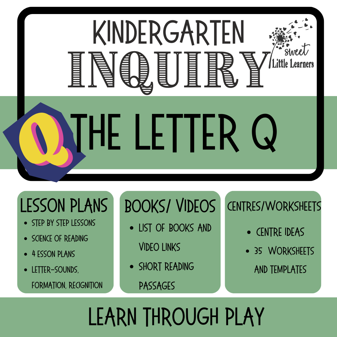 Learn the Letter 'Q; Phonics Inquiry for Kindergarten: Sweet Little Re ...