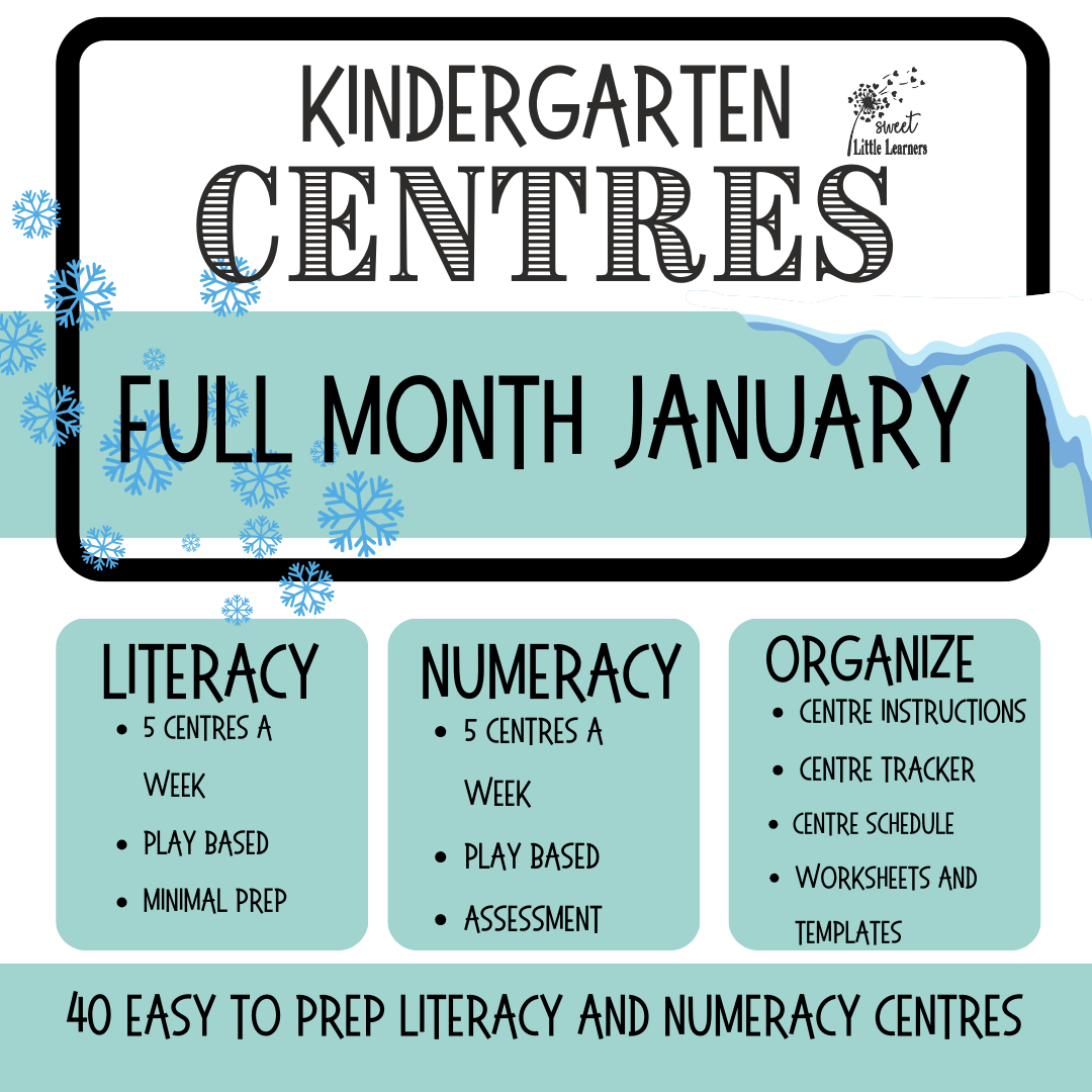 Full Month of Kindergarten Play Based Learning Centres with FREE Blank ...
