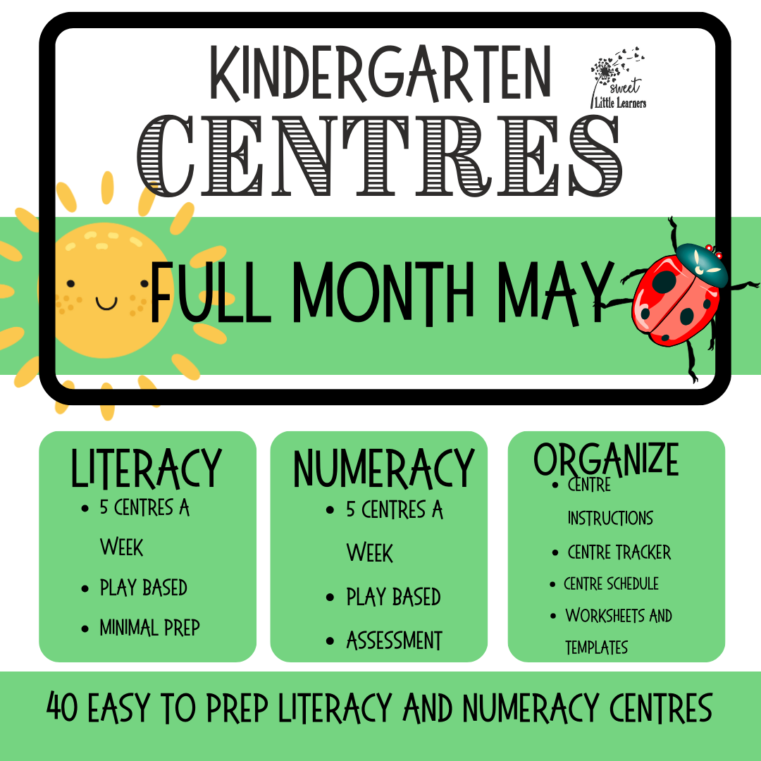 Full Month of Kindergarten Play Based Learning Centres with FREE Blank ...