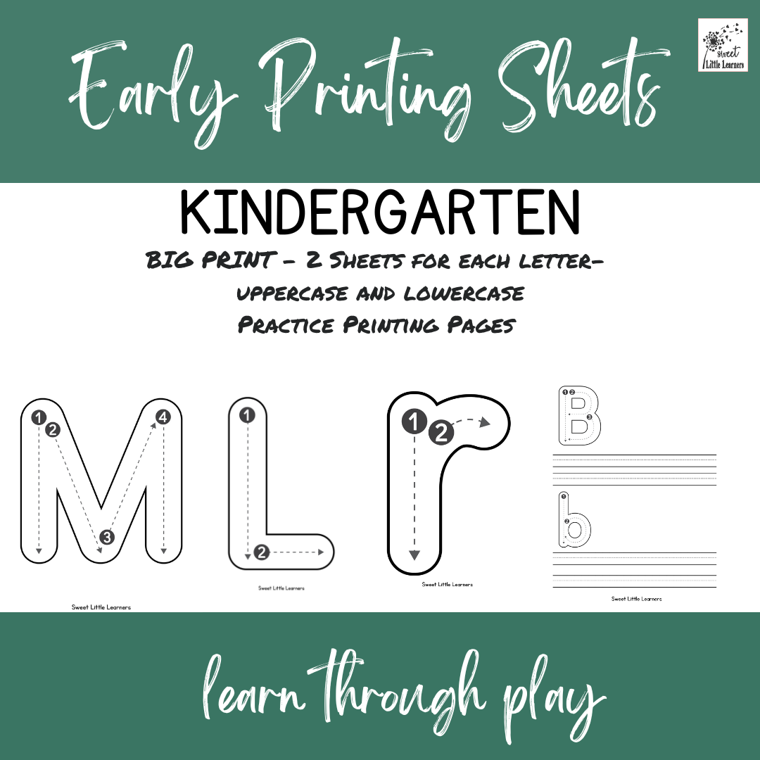 Emergent Printing Practice for Kindergarten: Uppercase and Lowercase L ...