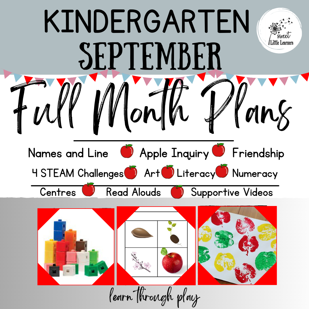 First Full Month of Kindergarten Lesson Plans for September | Ontario ...