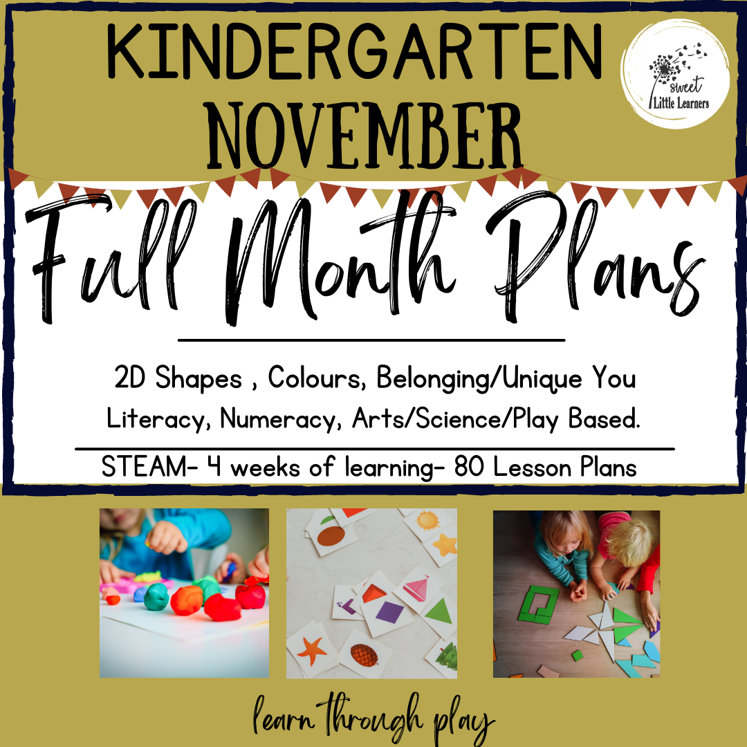 Full Month of Kindergarten: Lesson Plans, Activities, Printables, Curr ...