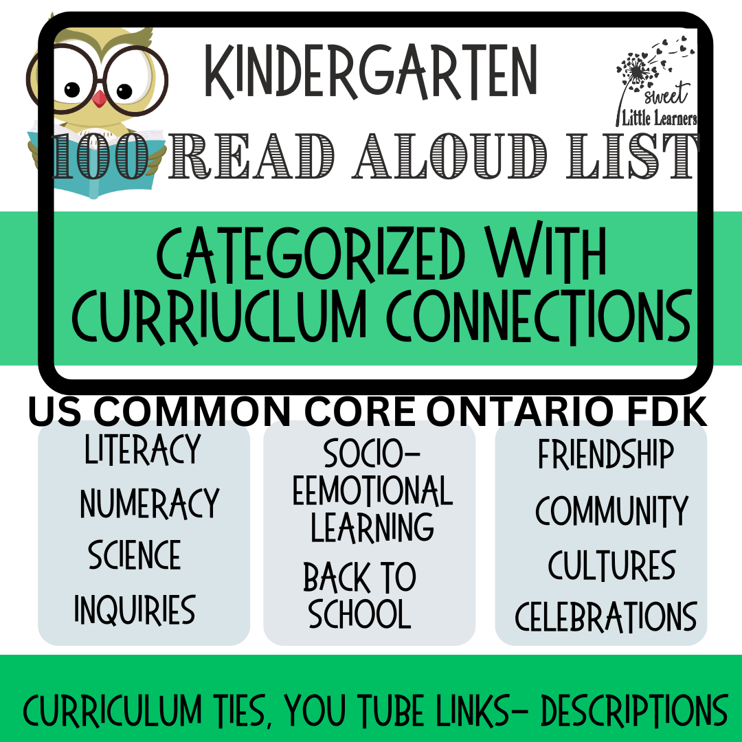 100 Read Alouds for Kindergarten List plus Curriculum Ties and Links ...