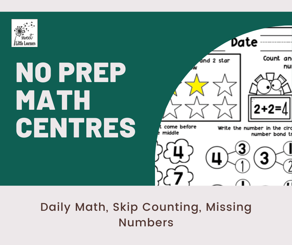 No Prep Math Centres- Numeracy- Daily Math, Missing Numbers, Skip Coun ...