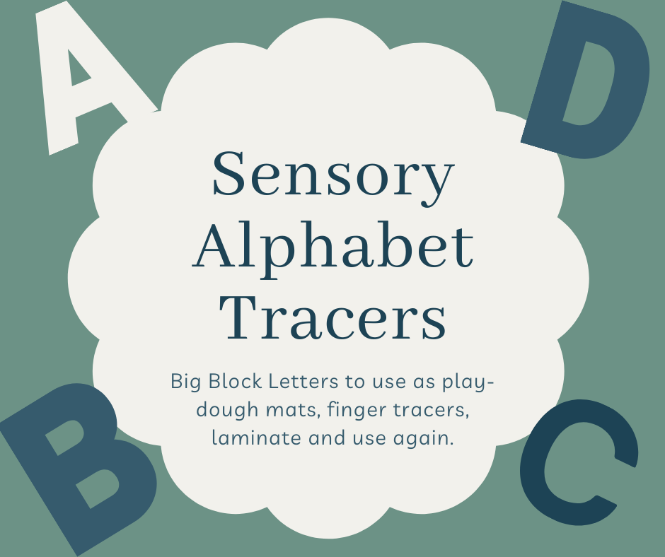 Kindergarten Alphabet Sensory Tracer Cards – Sweet Little Learners ...