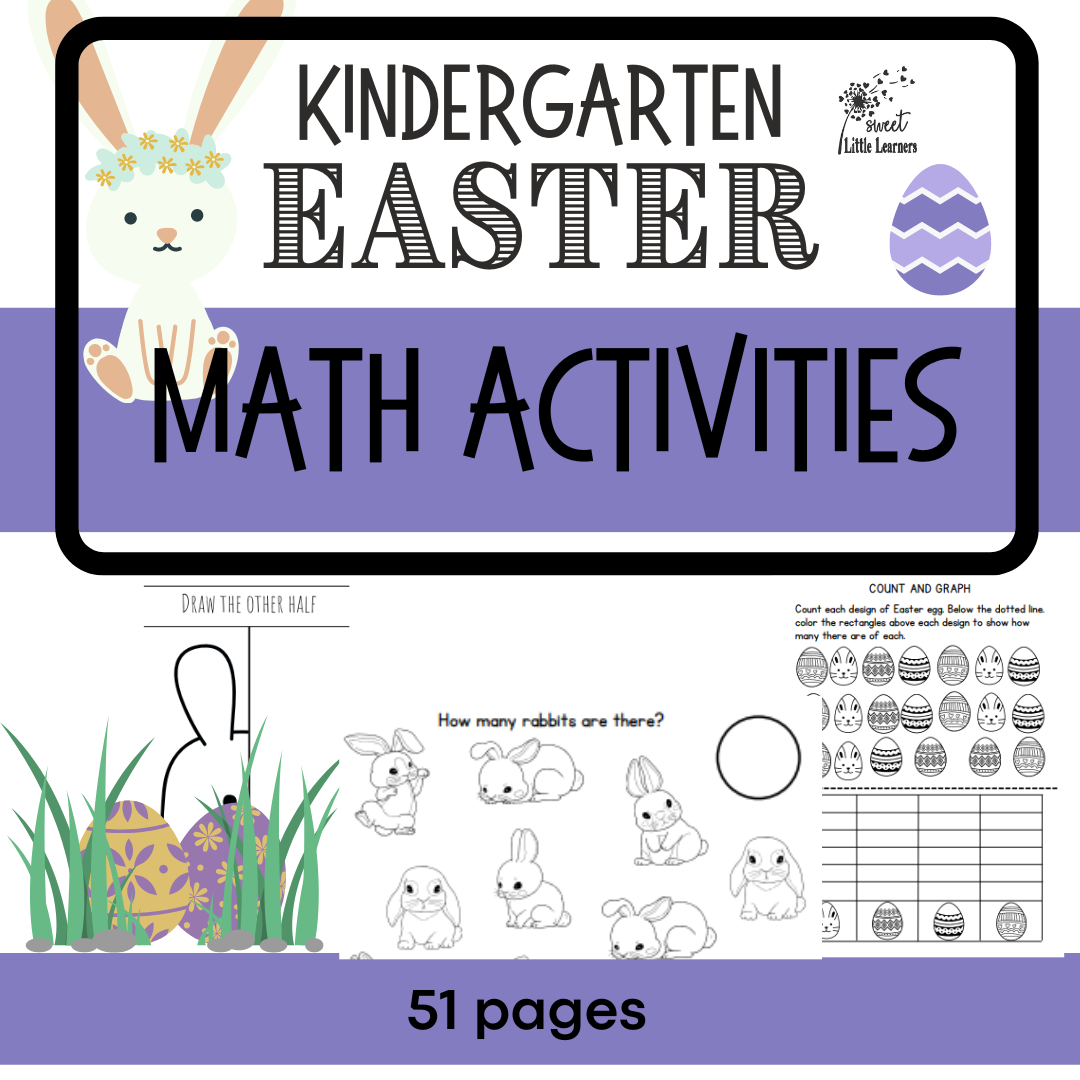 51 page activity package EASTER MATH and Numeracy Skills Kindergarten ...