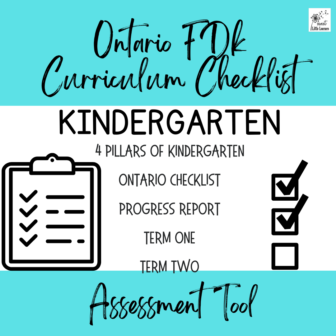 Ontario FDK Curriculum Checklist – Sweet Little Learners - Everything ...