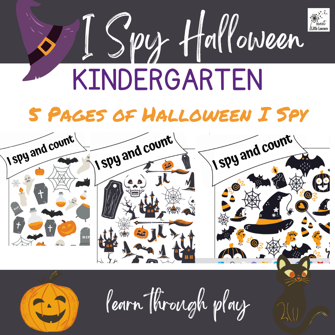 I SPY Halloween Package- Kindergarten- Grade One – Sweet Little ...