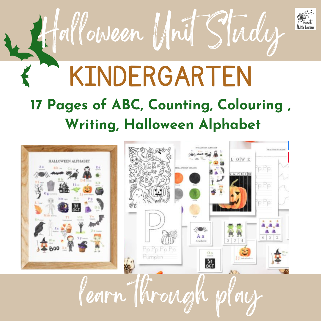 Halloween Unit Study- Worksheets and Activities for Kindergarten - bea ...