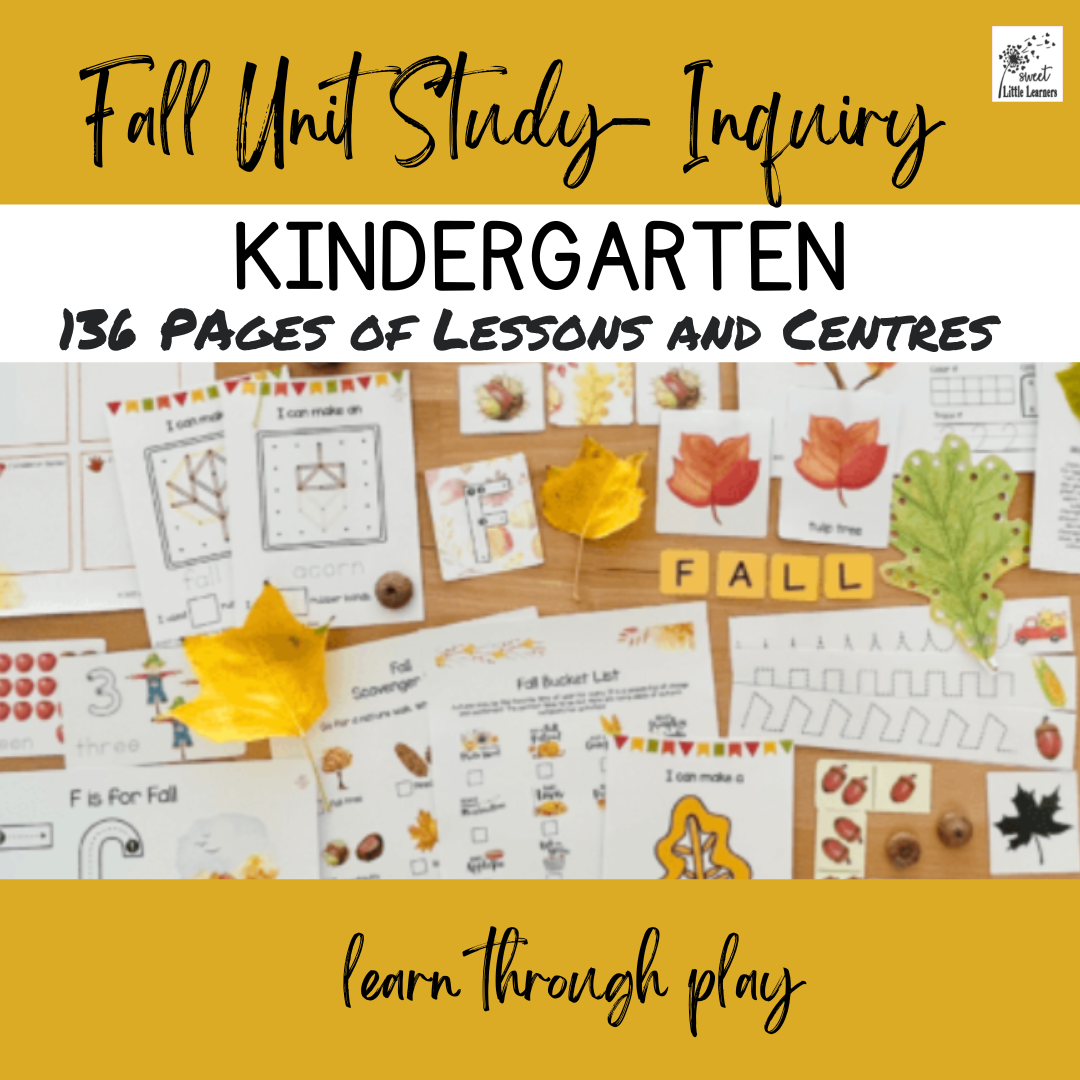 Complete Fall Inquiry Set and Lessons for Pre-K and Kindergarten: Lear ...
