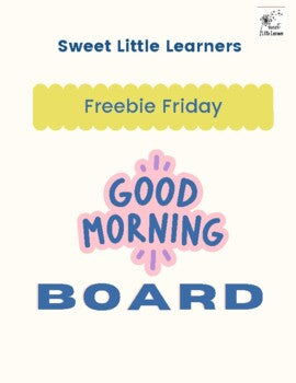 Morning Meeting Activities and Choice Board – Sweet Little Learners ...