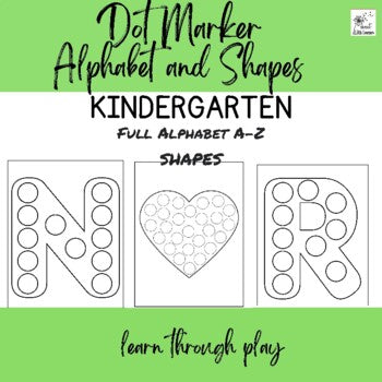 Dot Marker Fun: Alphabet, Numbers, and Shapes Activities for Kindergar ...