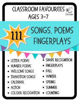 Songs, Poems, Fingerplays, Drama, Dance and Music for Kindergarten ...