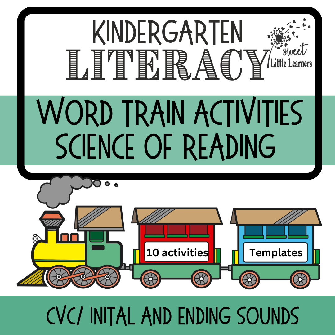 Word Trains- Phonics for Kindergarten: Sweet Little Readers' Learn to ...