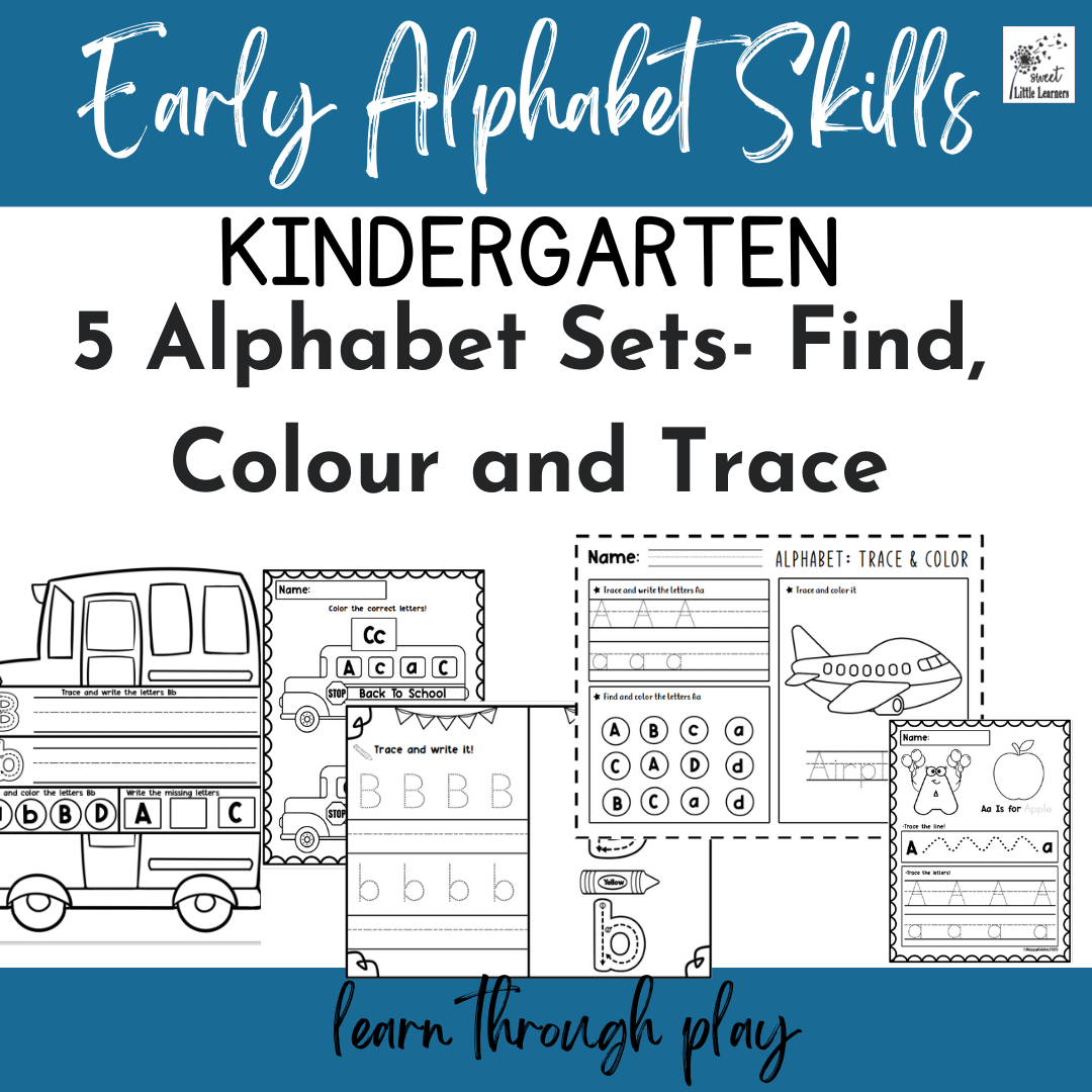Pre-K and Kindergarten Alphabet Package- 5 activity centres- Print, Fi ...