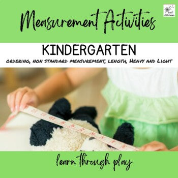Kindergarten Measurement Activities: Ordering, length, light and heavy ...